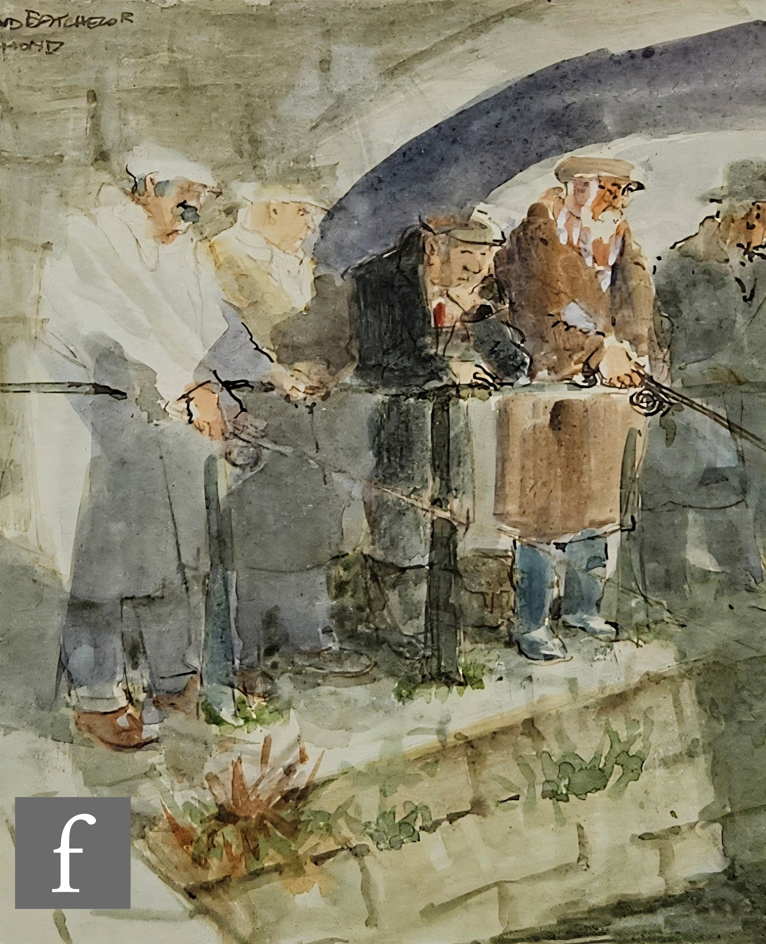 Roland Batchelor | Winter Fishing at Richmond | MutualArt