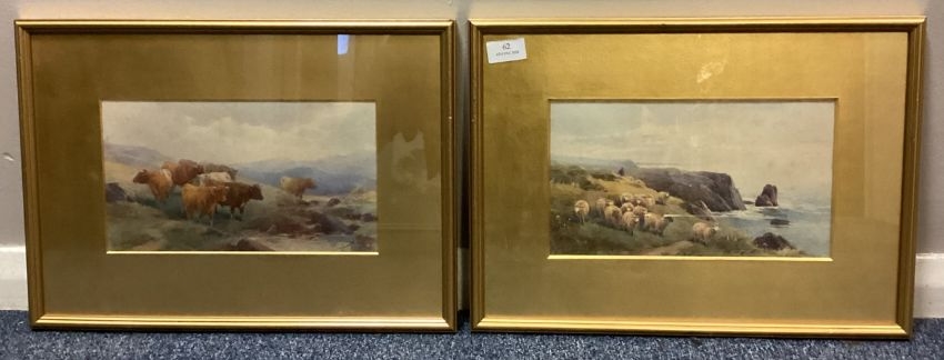 Thomas Rowden | Scenes with sheep and cattle (1895) | MutualArt