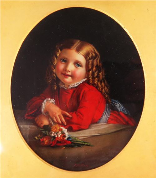 Samuel Baruch Halle | A Young girl with a posy | MutualArt