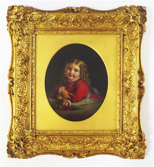 Samuel Baruch Halle | A Young girl with a posy | MutualArt