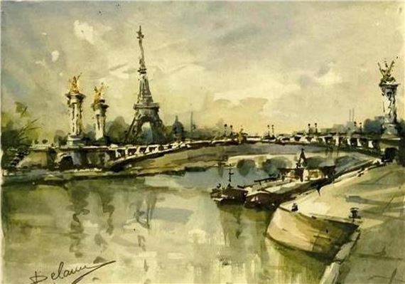 Lucien Delarue | Paris - Le Port Alexandre III | MutualArt
