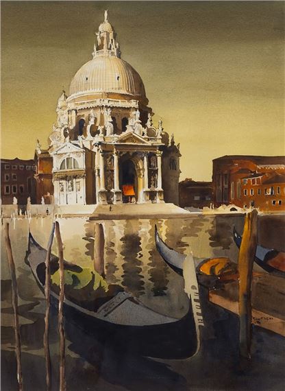 Peter McIntyre | Santa Maria della Salute from Grand Canal | MutualArt