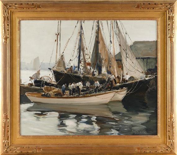 Thieme Anthony | Ships at dock | Compare similar artworks | MutualArt