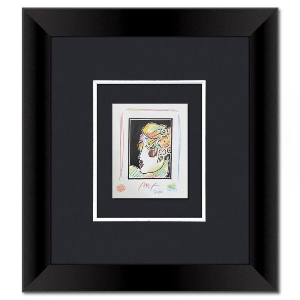 Peter Max | Lady with Profile and Flowers III | MutualArt