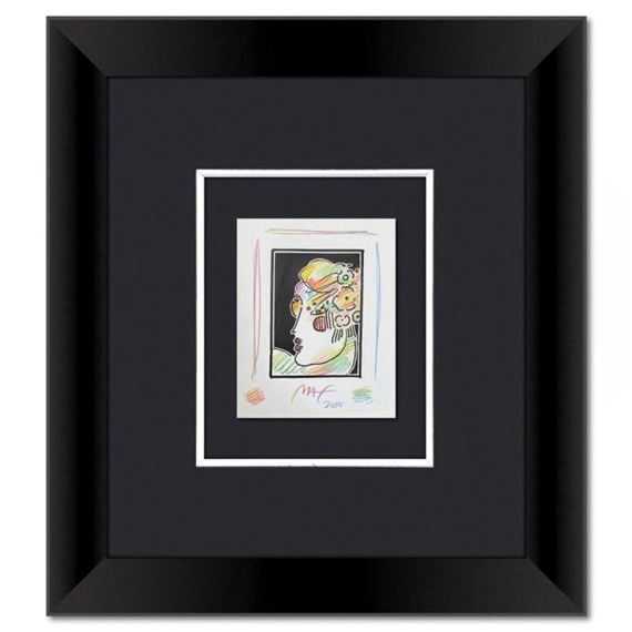 Peter Max | Lady with Profile and Flowers III | MutualArt