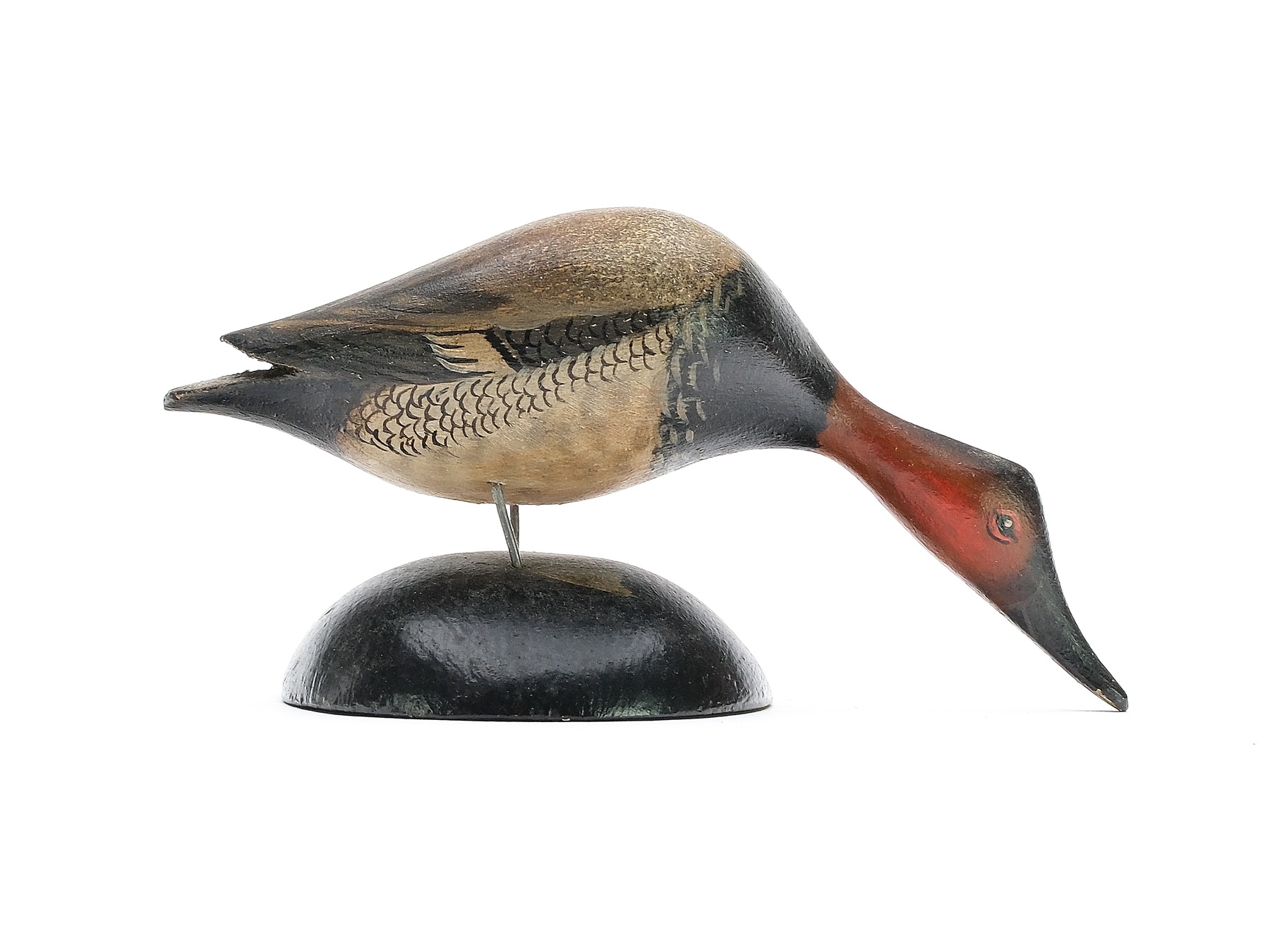 A. Elmer Crowell | Miniature feeding canvasback | MutualArt