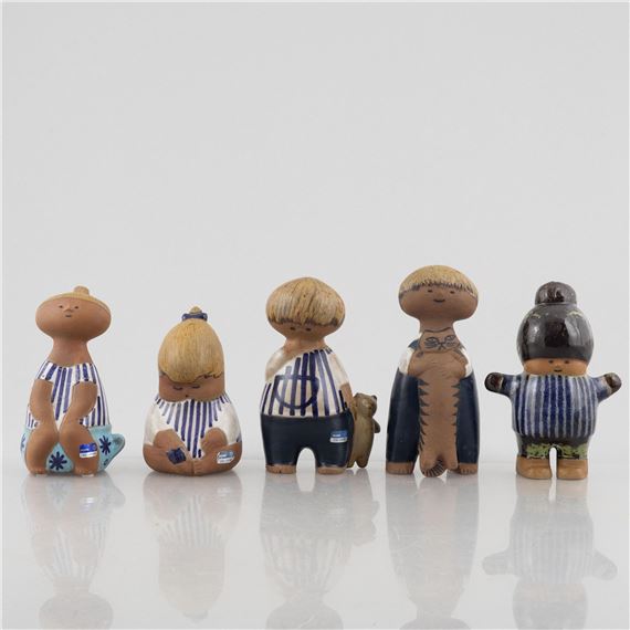 Lisa Larson | Lisa Larson, a set of five stoneware figurines from the ...