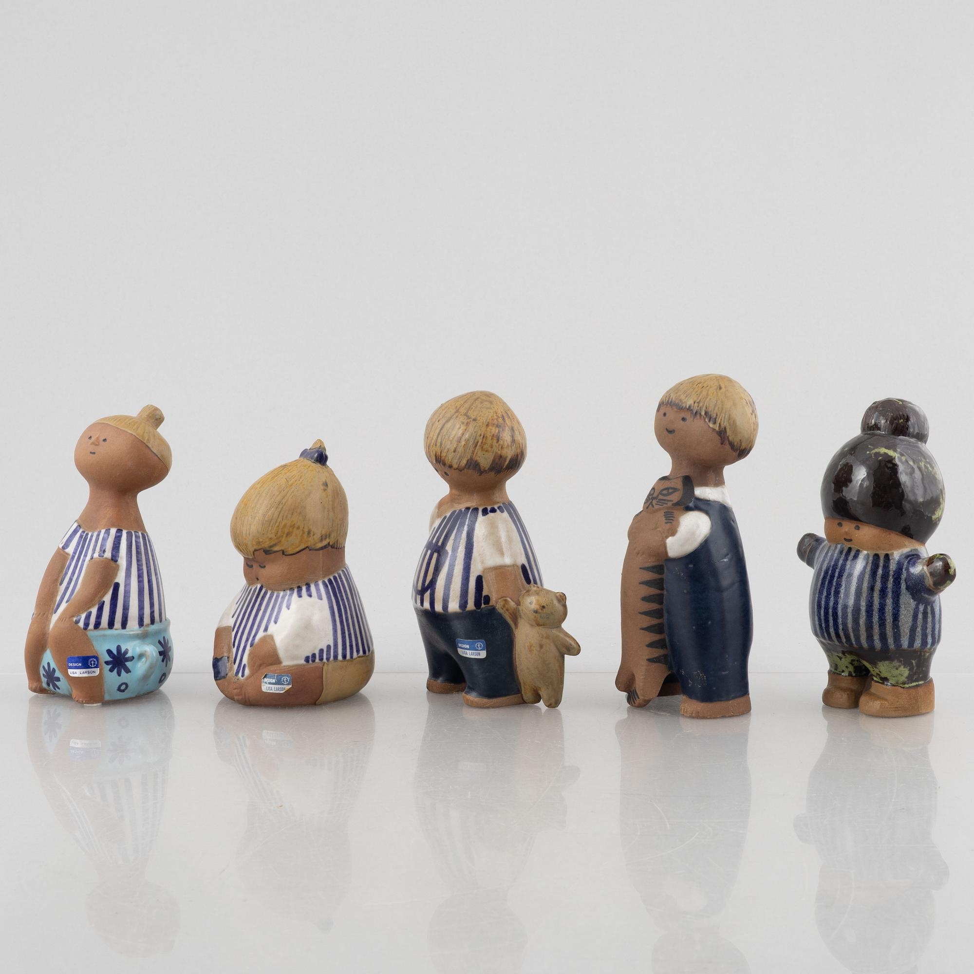 Lisa Larson | Lisa Larson, a set of five stoneware figurines from the ...