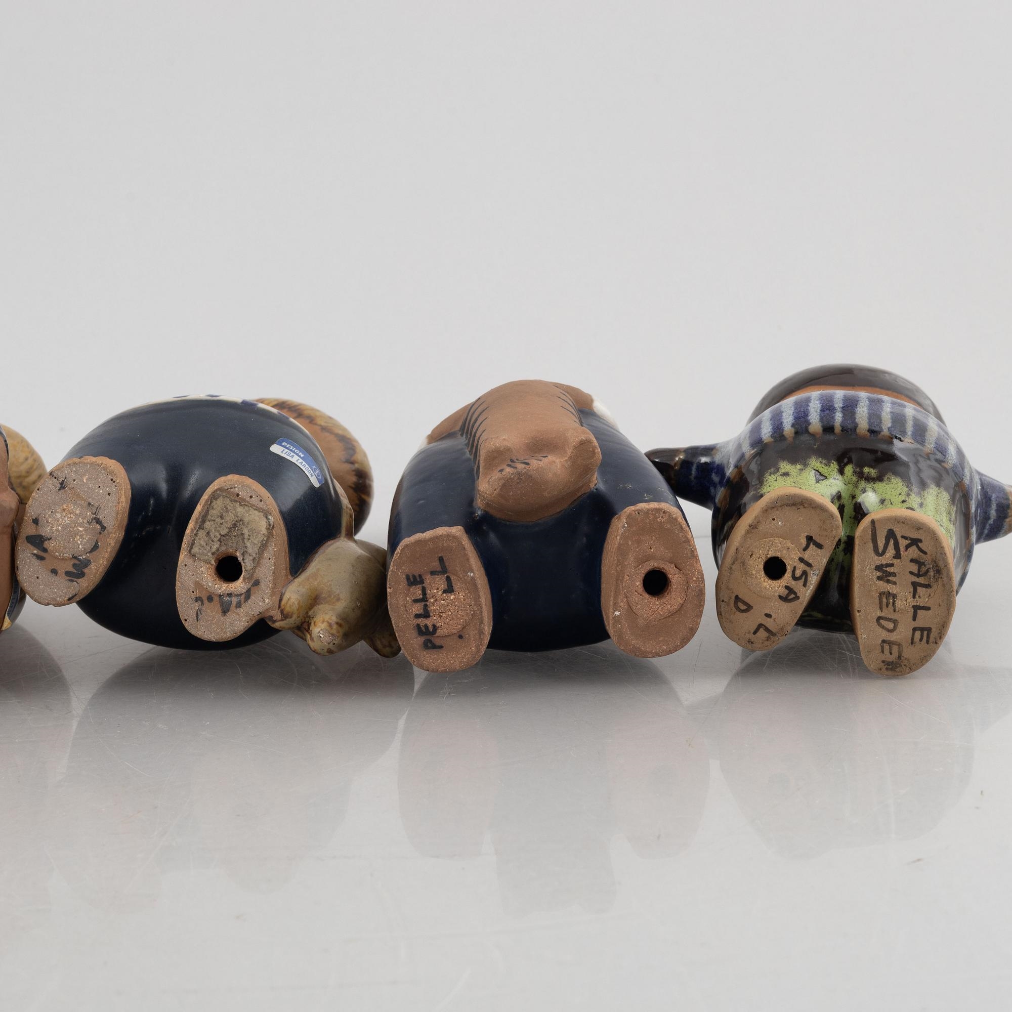Lisa Larson | Lisa Larson, a set of five stoneware figurines from the ...