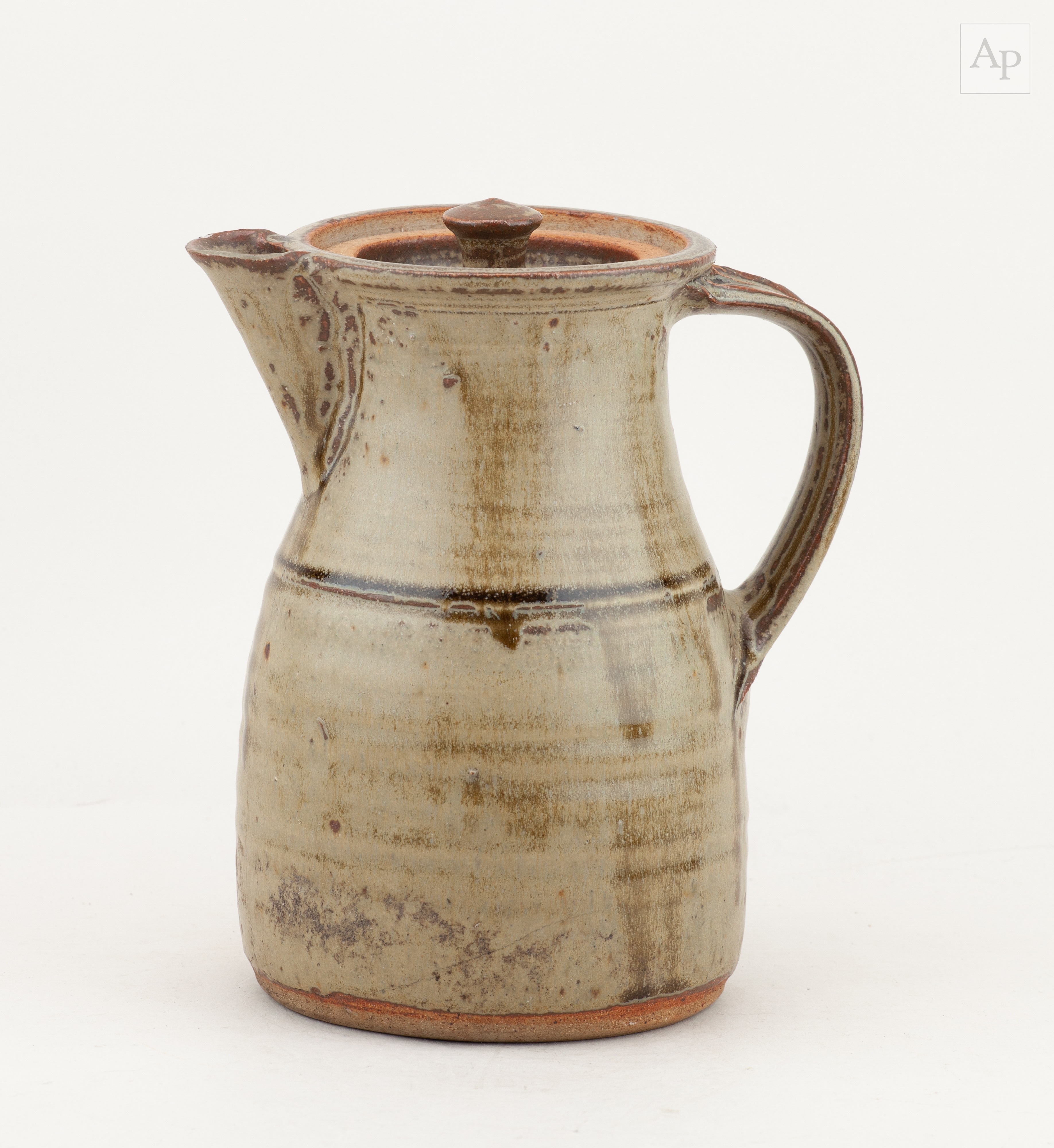 Richard Batterham | a stoneware coffee pot covered in green ash glaze ...