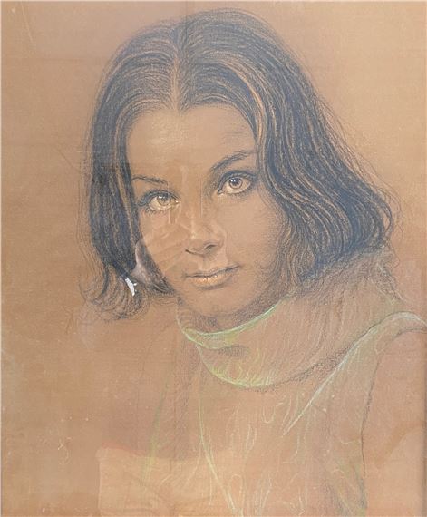 Nicholas Egon | a mid 20th century pastel portrait of a London Model ...