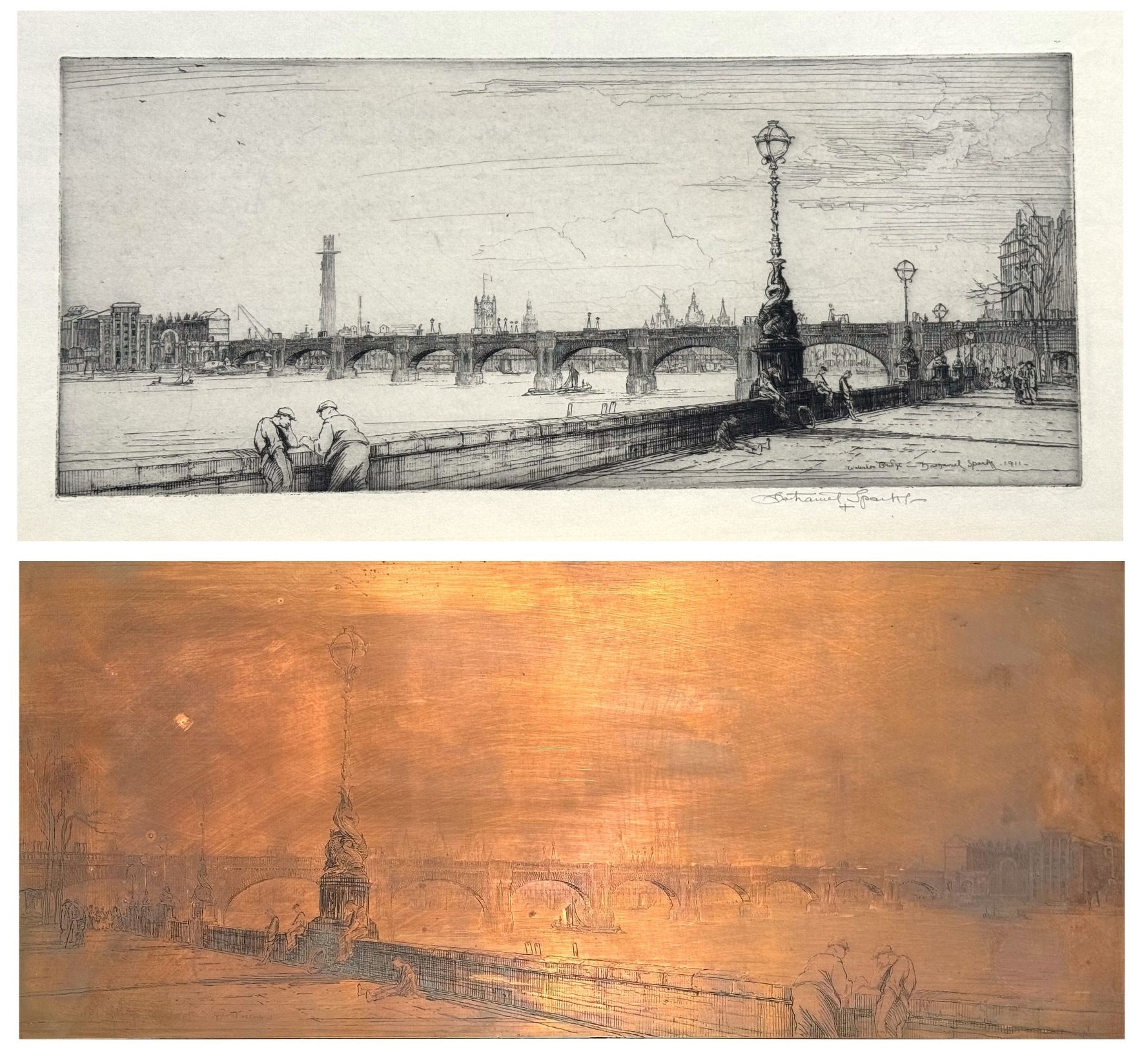 Nathaniel Sparks | The Thames from Waterloo Bridge (1911) | MutualArt