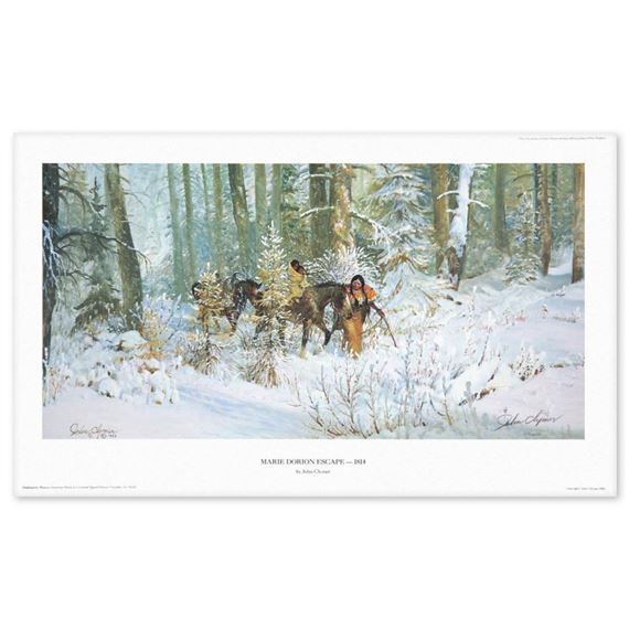 John Clymer | Marie Dorion Escape 1814 | MutualArt