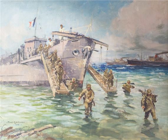 Tony Cardella | Le Débarquement de Porvence (1945) | MutualArt