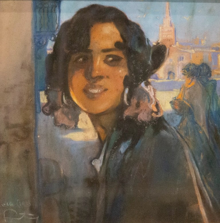 Louis Fortuney | Jeune femme à Séville (1933) | MutualArt