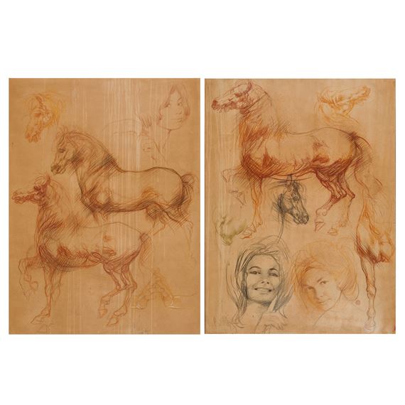 Fernando Calderón Y López De Arroyabe | Two Drawings (1964) | MutualArt
