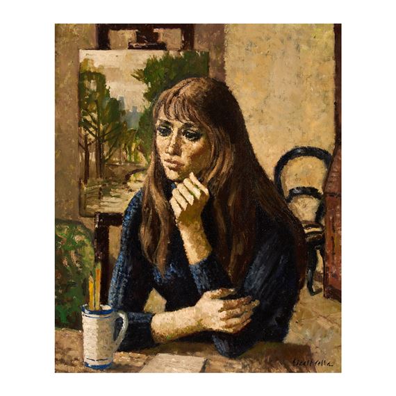 Manuel Ricart Serra | Joven en el estudio del pintor | MutualArt