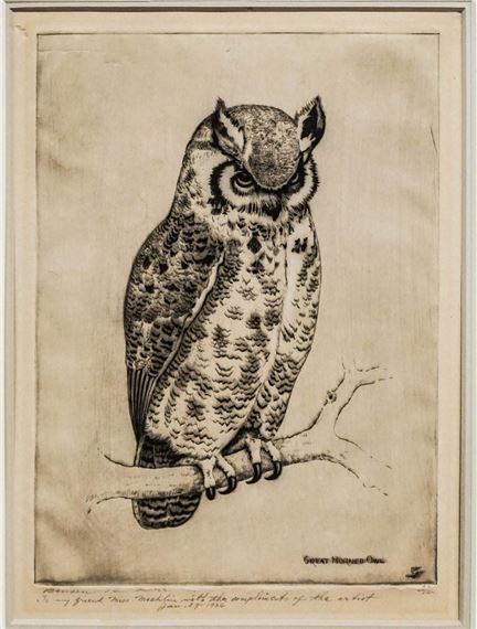 Benson Bond Moore | Great Horned Owl (29) | MutualArt