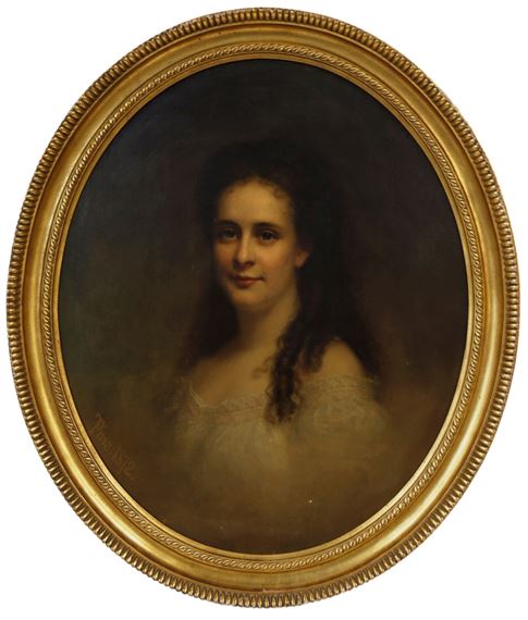 Theodore Pine | Portrait of Julia Bacon Chappell (1851-1919?) (1851 - 1919) | MutualArt