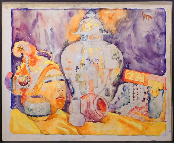 Santoro | Still Life with Asian Objects (1929) | MutualArt