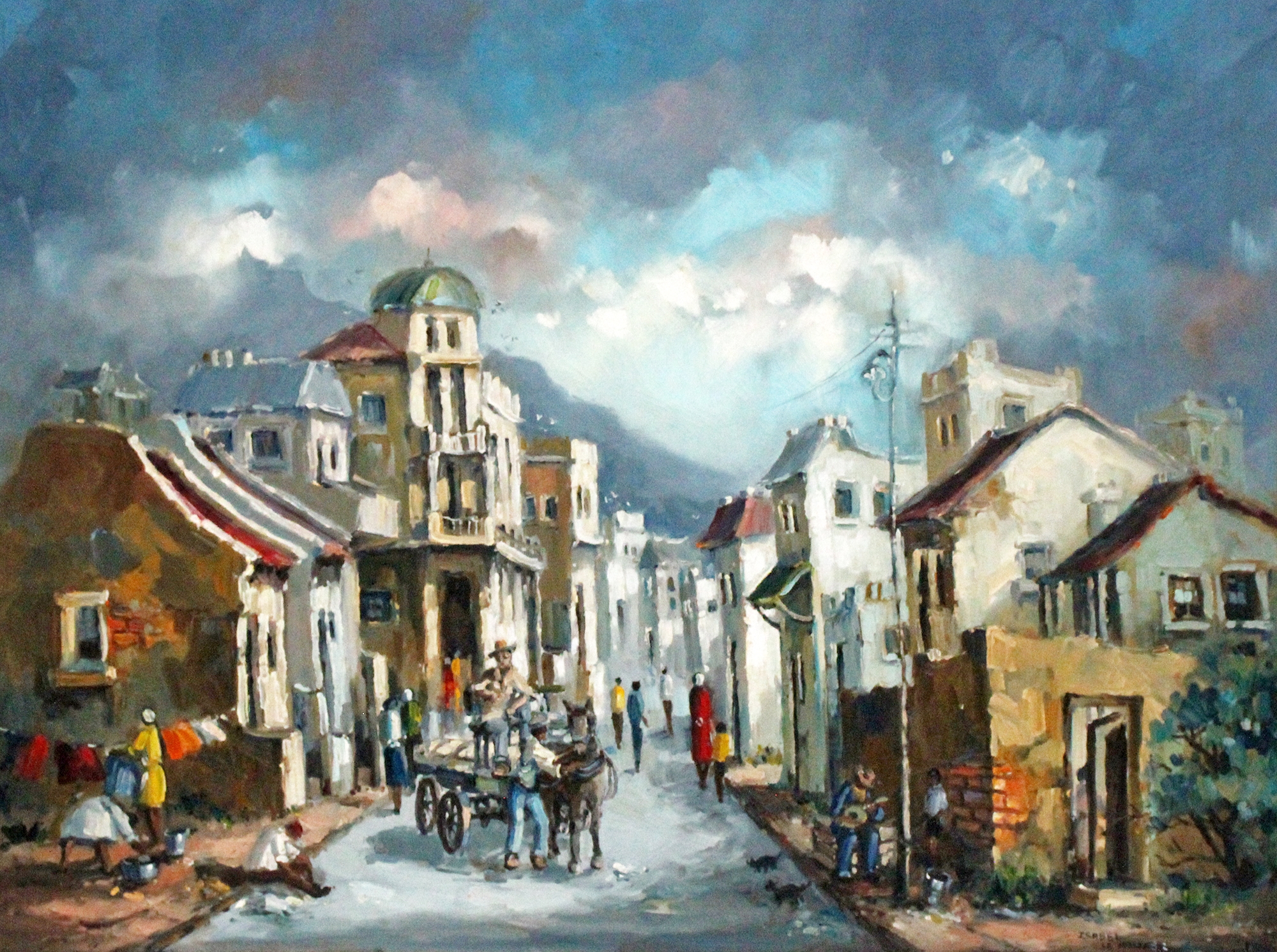 Isabel le Roux | BUSTLING STREET SCENE, DISTRICT SIX (1982) | MutualArt