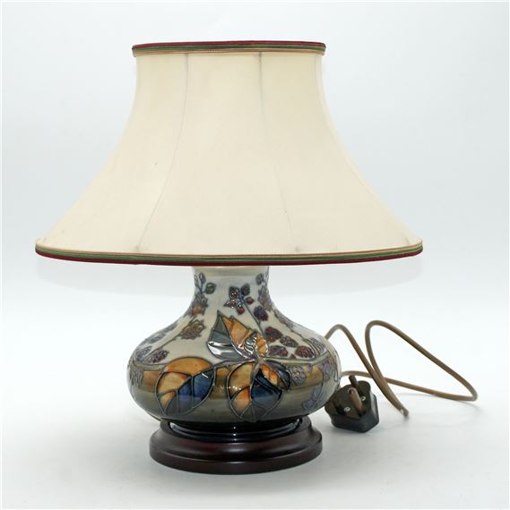 Sally Tuffin | Rare 1990s Moorcroft BRAMBLE pattern table lamp | MutualArt