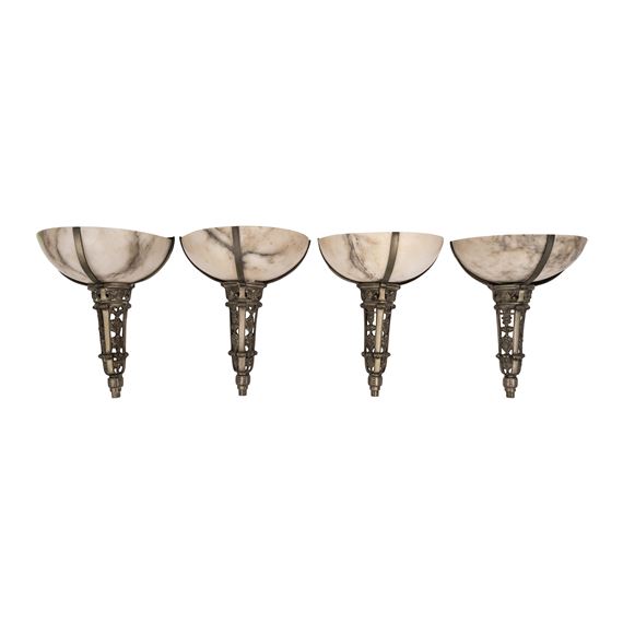 Edgar Brandt | Double Art Deco wall sconces (Circa 1930s) | MutualArt