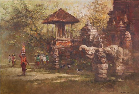 Choo Keng Kwang | CHOO KENG KWANG | Going to Temple | MutualArt