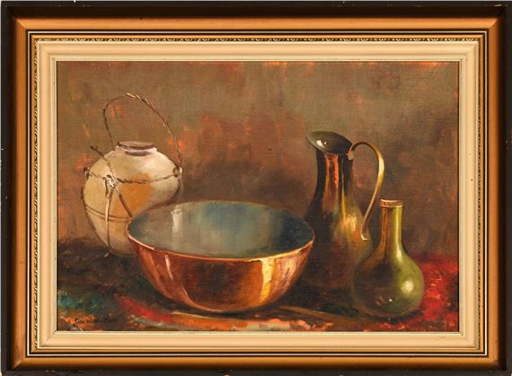 Celia Walsh-Diehl | Still Life with Brass and Copper Vessels | MutualArt