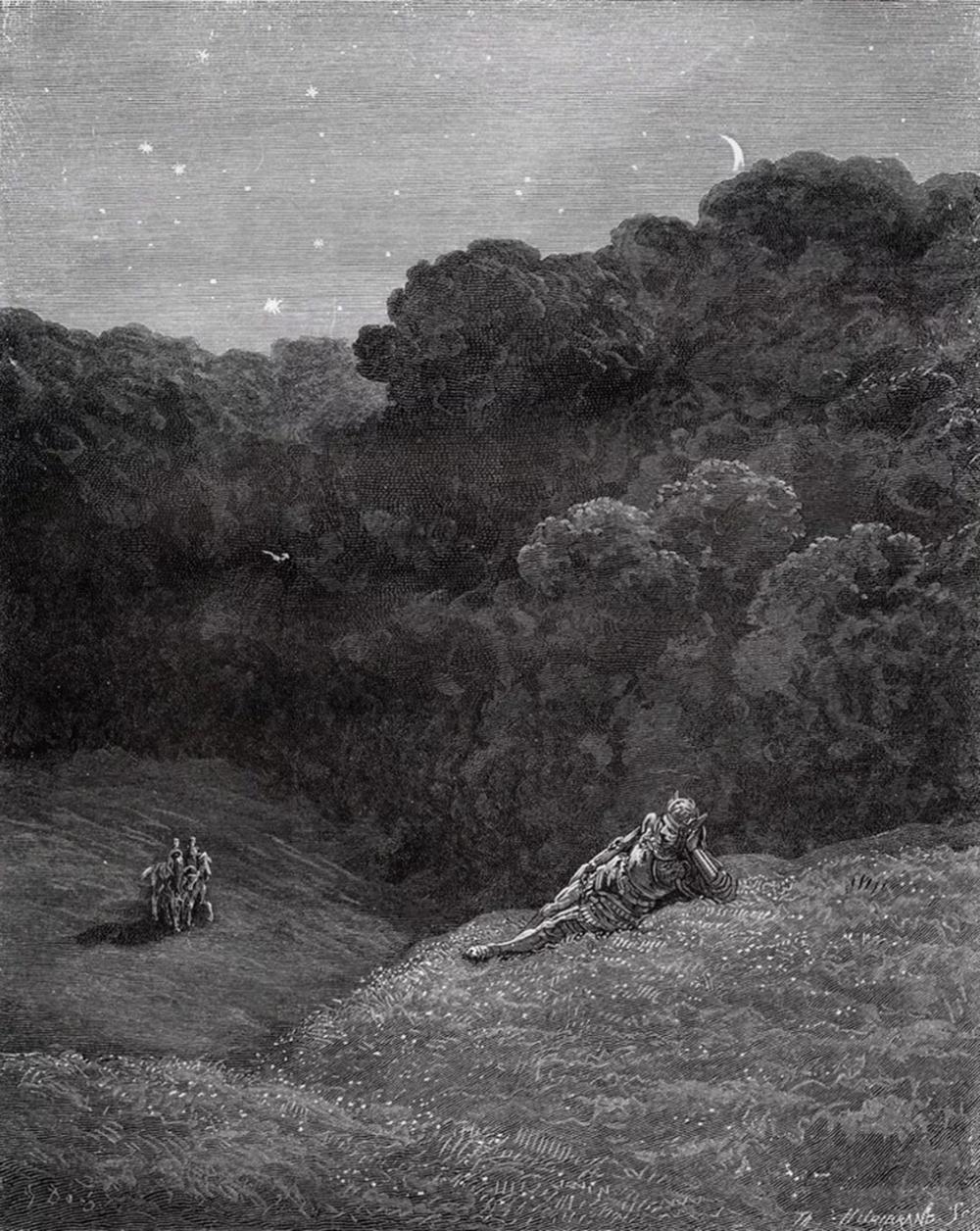 Gustave Doré | Ruggiero in a Field (1880) | MutualArt