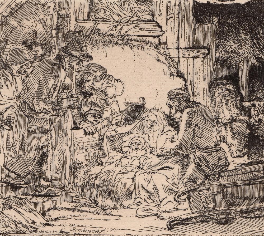 Rembrandt van Rijn | 1800s REMBRANDT B45 Etching The Nativity Durand ...