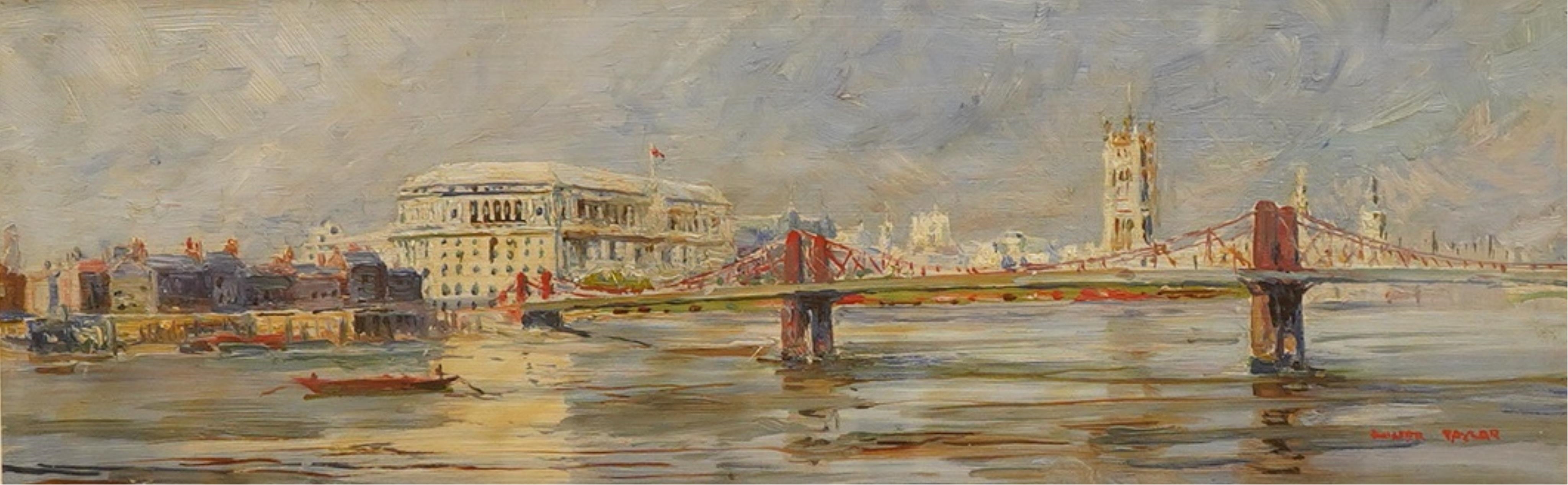 Walter Taylor | A view of the Thames (Circa 1930) | MutualArt