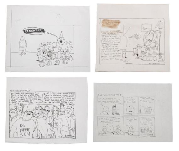 Michael Paraskevas | Three Night Life Comic Strips (1990) | MutualArt