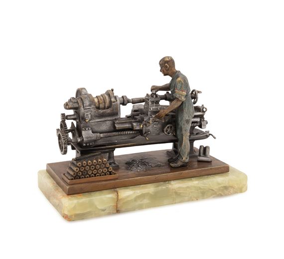 Carl Kauba | Machine Worker on Lathe (19th Century 20th Century ...