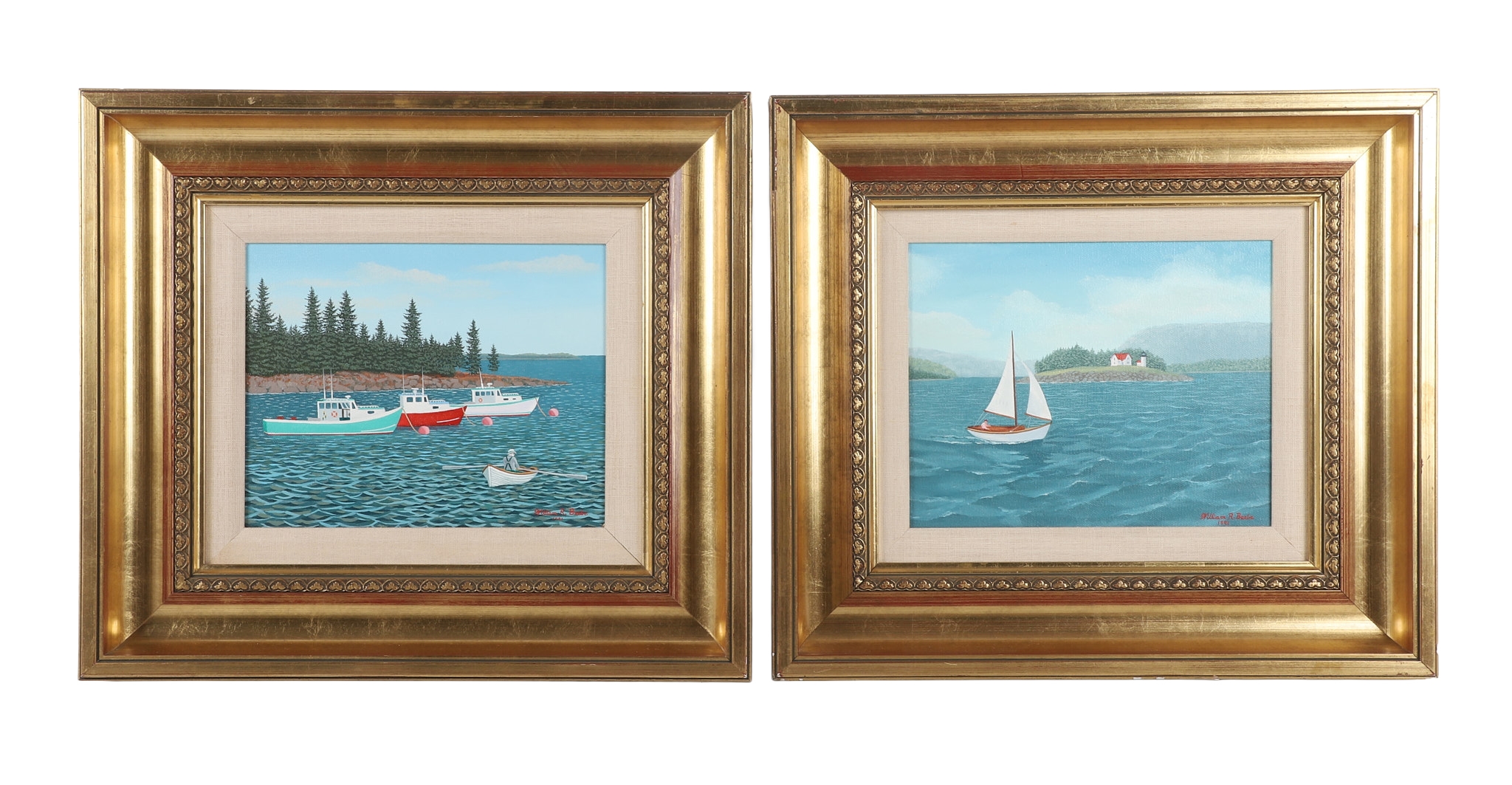 William R. Beebe | Three Lobster Boats (1991) | MutualArt