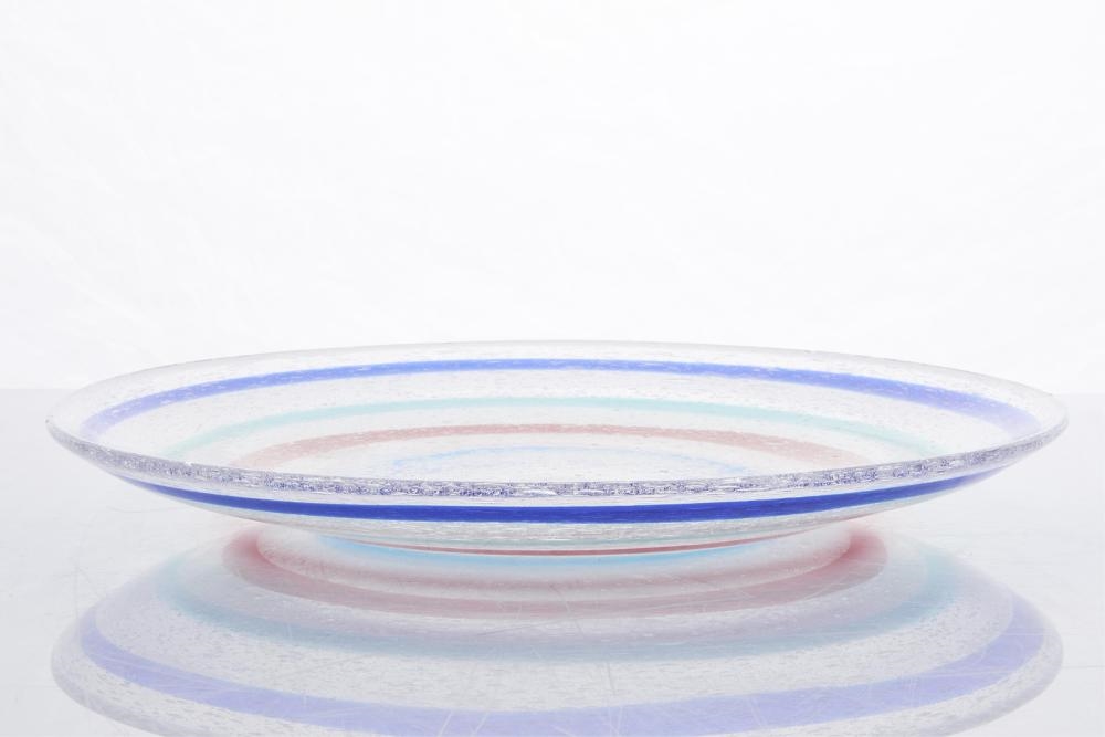 Fulvio Bianconi | Venini Murano Circular Glass Platter (2000) | MutualArt