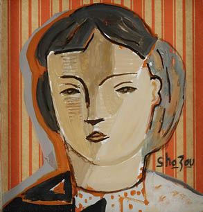 Shozo Shimada | woman's face | MutualArt