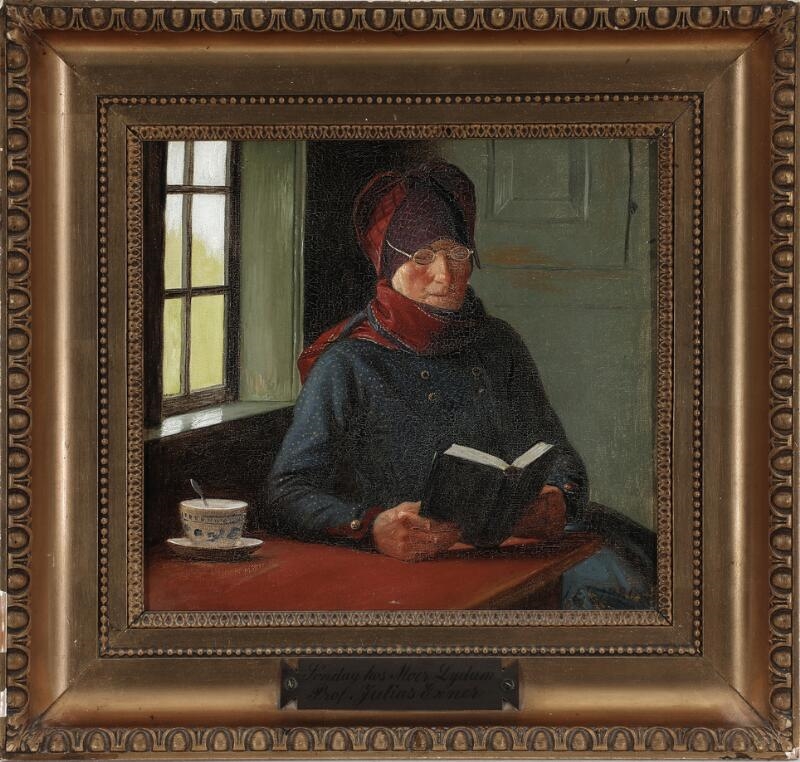 Johan Julius Exner | Sunday at Mother Lydum (1880) | MutualArt