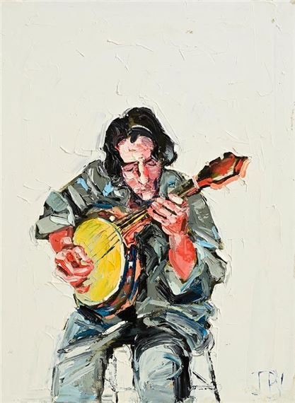John Brian Vallely | Paul Meehan Playing Banjo | MutualArt