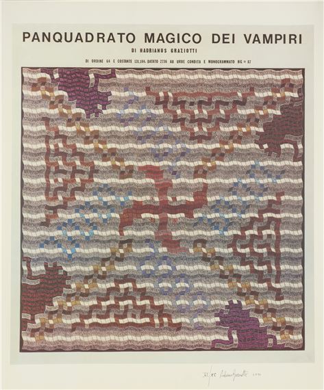 Ugo Adriano Graziotti | PANQUADRATO MAGICO DEI VAMPIRI (1995) | MutualArt