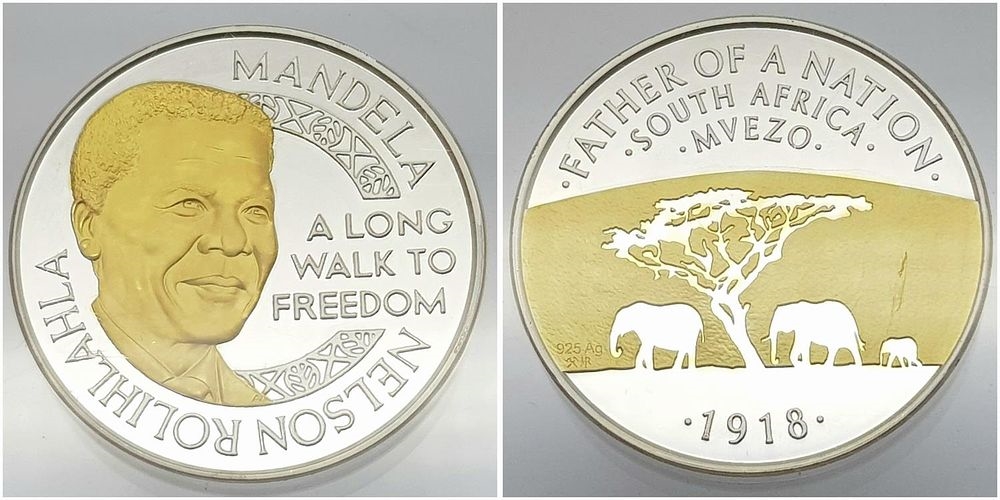 Nelson Mandela | A Nelson Mandela Commemorative Silver Coin. Limited ...