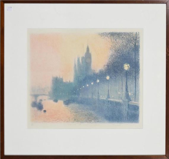 Derek Mynott | THAMES AT WESTMINSTER | MutualArt
