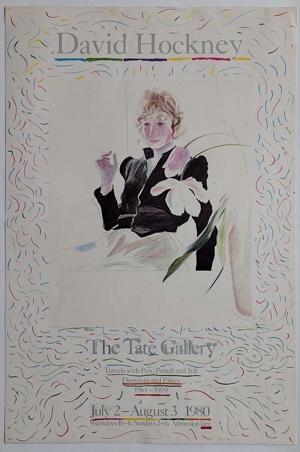 David Hockney | David Hockney Tate Gallery 1980 Original Poster Pop Art ...
