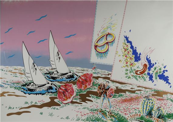 Christian Ludwig Attersee | Der Segelsport verteilt Fleisch (1972 ...