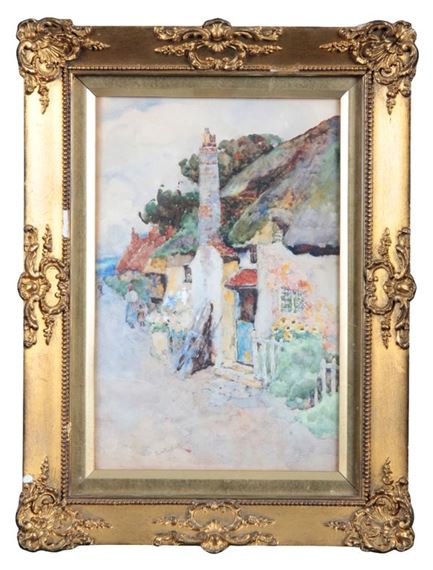 David Woodlock | A study of a village street | MutualArt