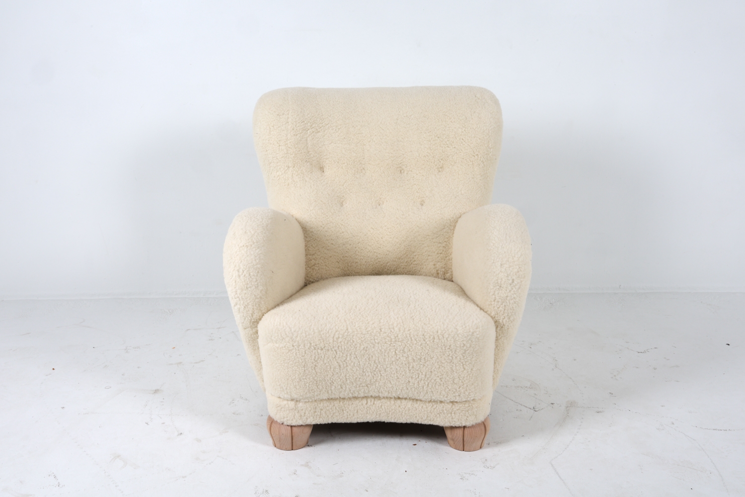 Flemming Lassen | MANNER OF FLEMMING LASSEN LAMBS WOOL LOUNGE CHAIR ...