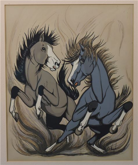 Paul Vigil | JICARILLA APACHE PAINTING (FRANK PAUL VIGIL (1960) | MutualArt