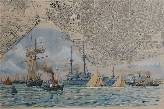 Colin M. Baxter | The Solent Spithead with HMS Nelson entering ...