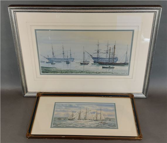 Colin M. Baxter | HMS Duke Of Wellington and HMS Victory | MutualArt