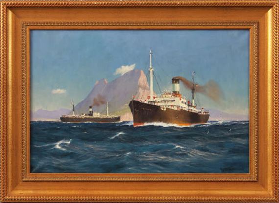 Robert Schmidt Hamburg | Die Procida vor Bergkulisse | MutualArt